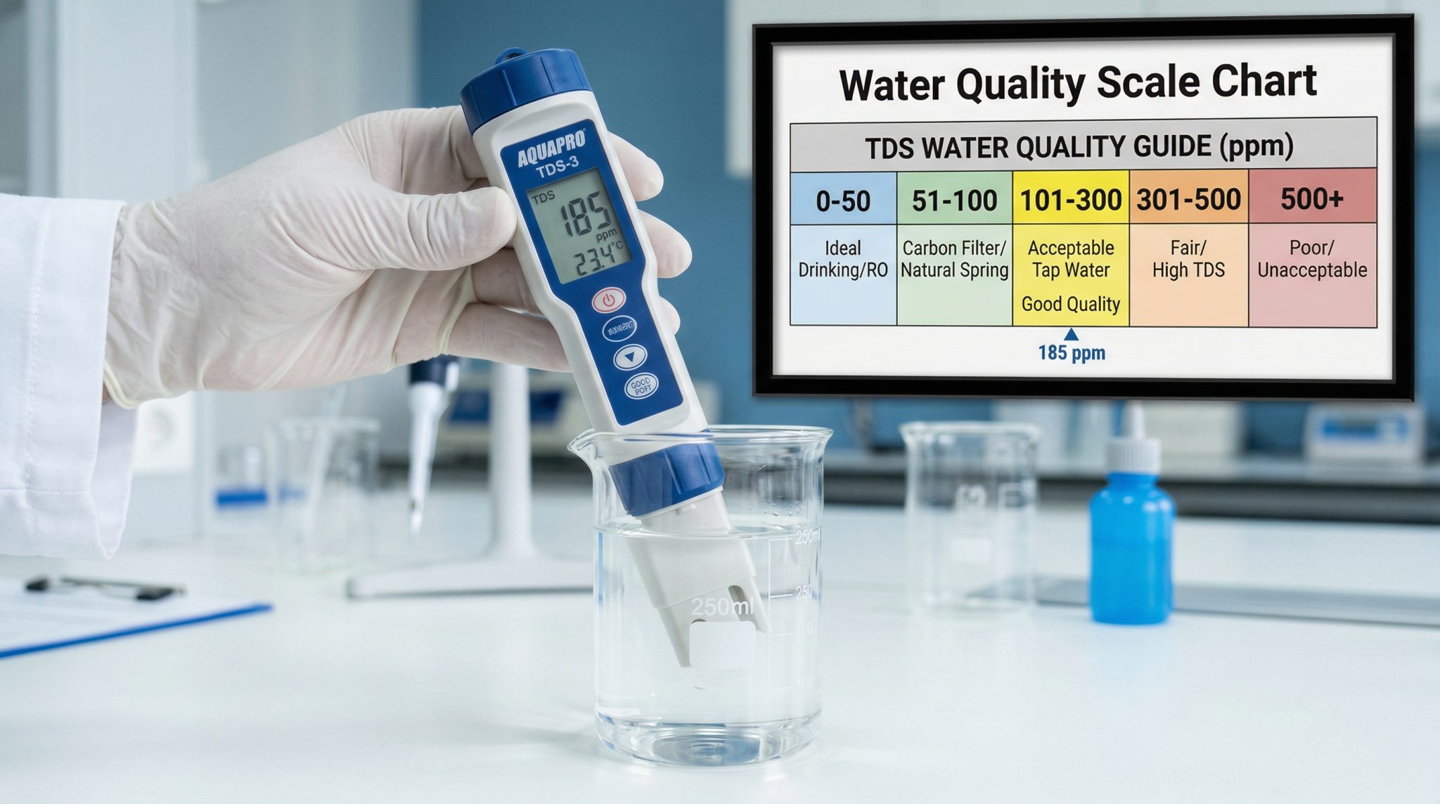 TDS Levels In Drinking Water: Safe Range Chart + What They Mean